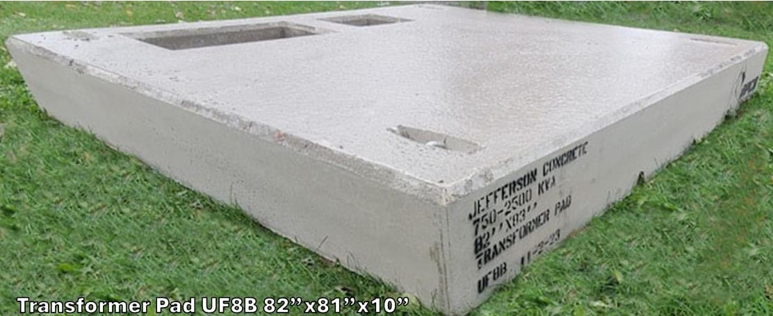National Grid Pads and Curbs | Jefferson Concrete